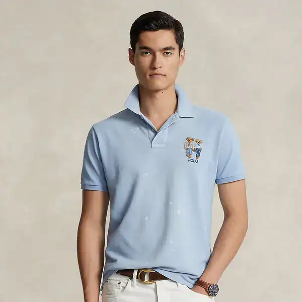 Ralph Lauren Classic Fit & Ricky Bear Polo - Chambray Blue